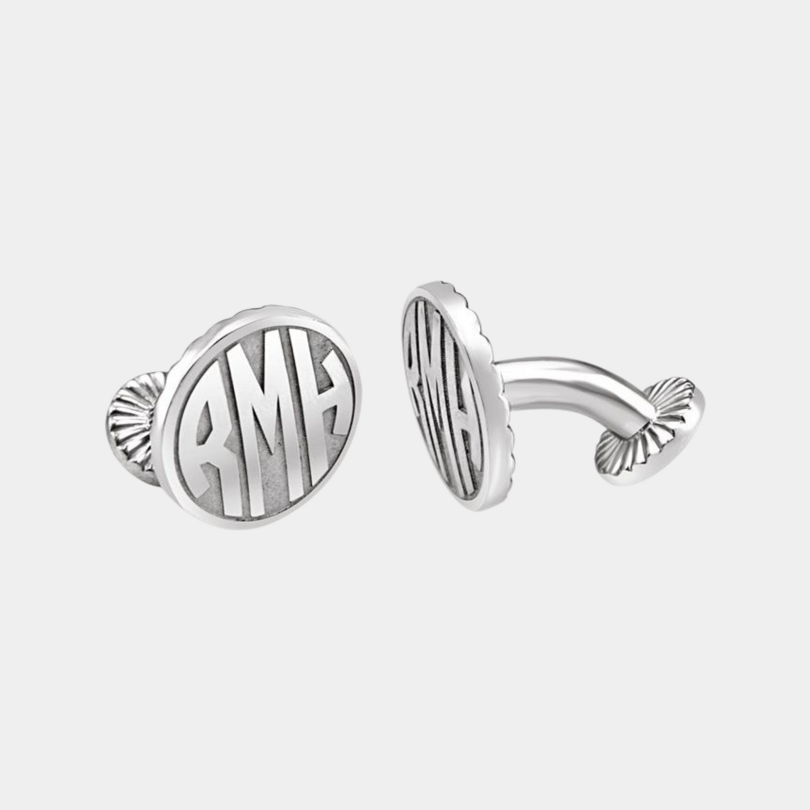 Personalized Round Cufflinks with Monogram | Wedding Gifts For Him ...
